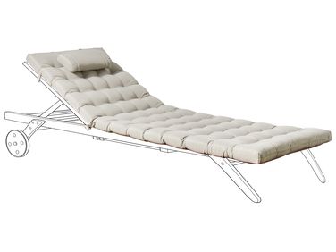 Hynde til liggestol CESANA PREMIUM 192 x 56 cm Brungrå | Beliani.dk