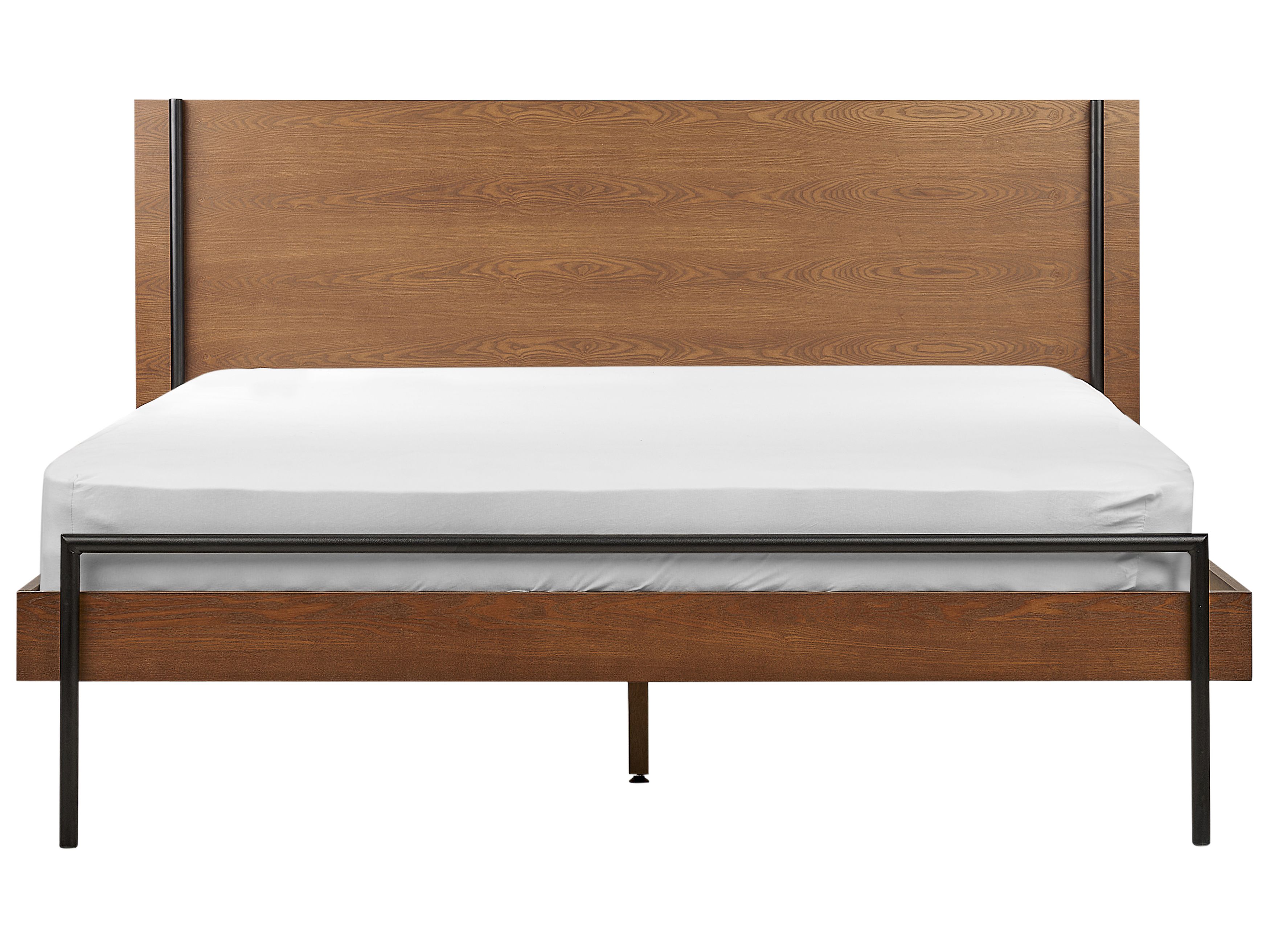 Bett mit Lattenrost LIBERMONT 160 x 200 cm Dunkle Esche | Beliani.de