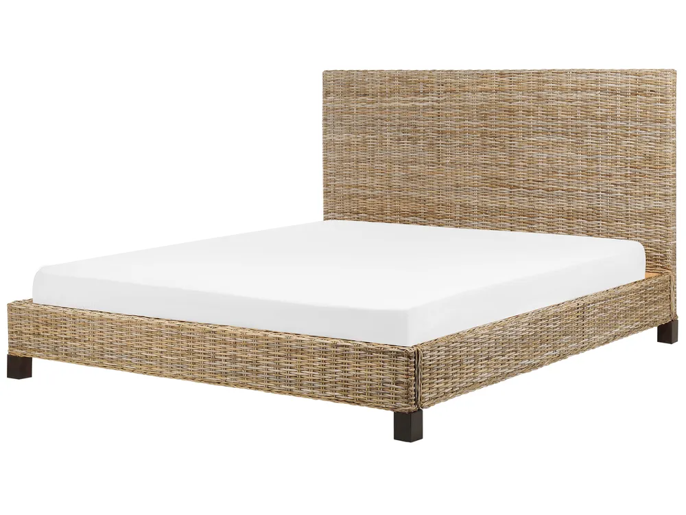 Rattan Bett 180x200