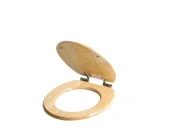 Toilet Seat CUAREIM Soft Close Bamboo Light Brown | Beliani.ro