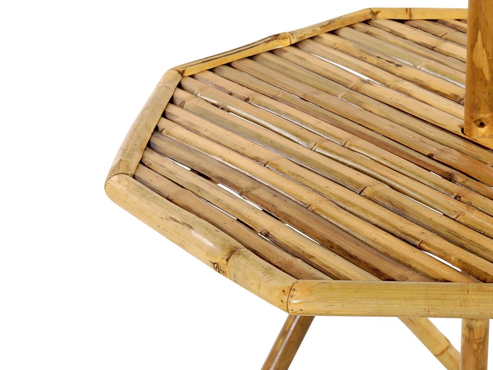 Outdoor Bistrotisch MOLISE 85 cm 85 cm Bambusholz Hellbraun | Beliani.de