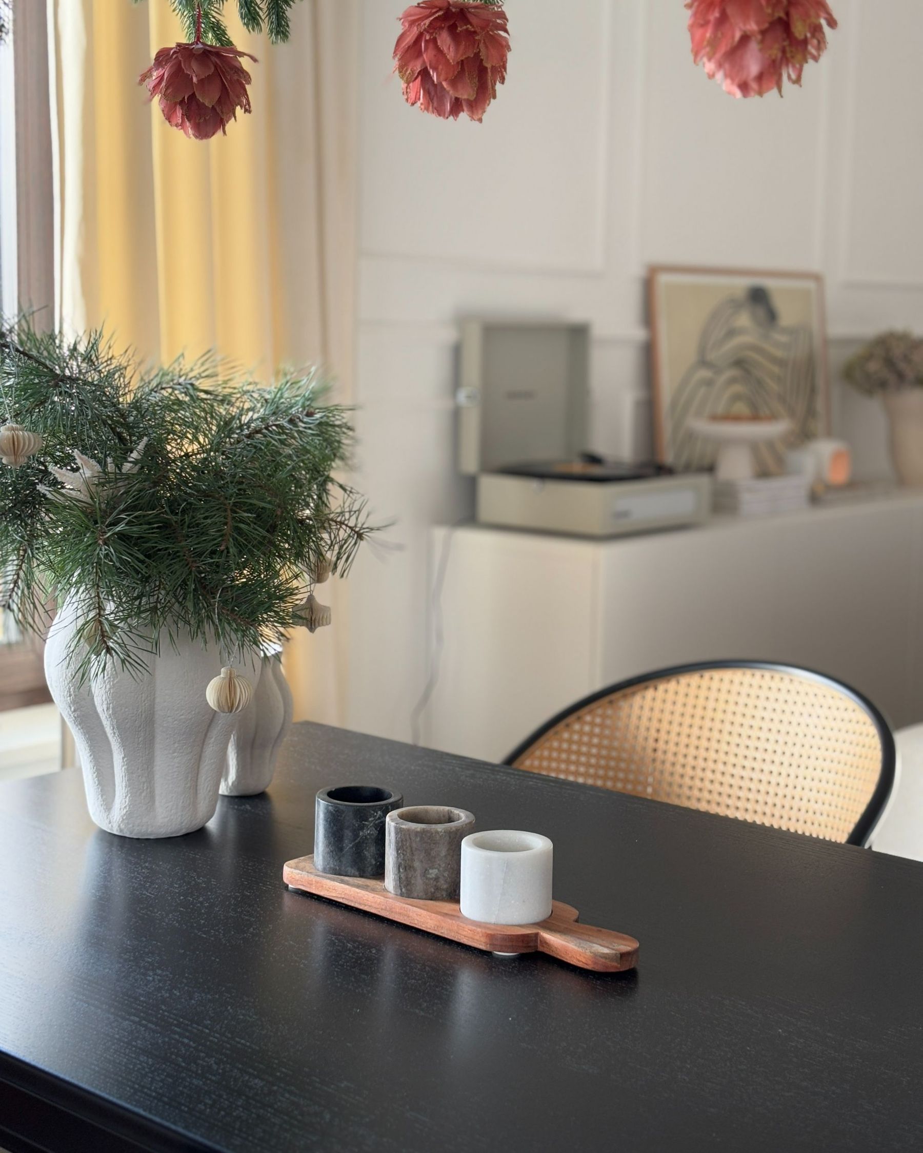 Servierbrett mit Schalen 3er Set PATRAS Stein Marmor Bunt | Beliani.de