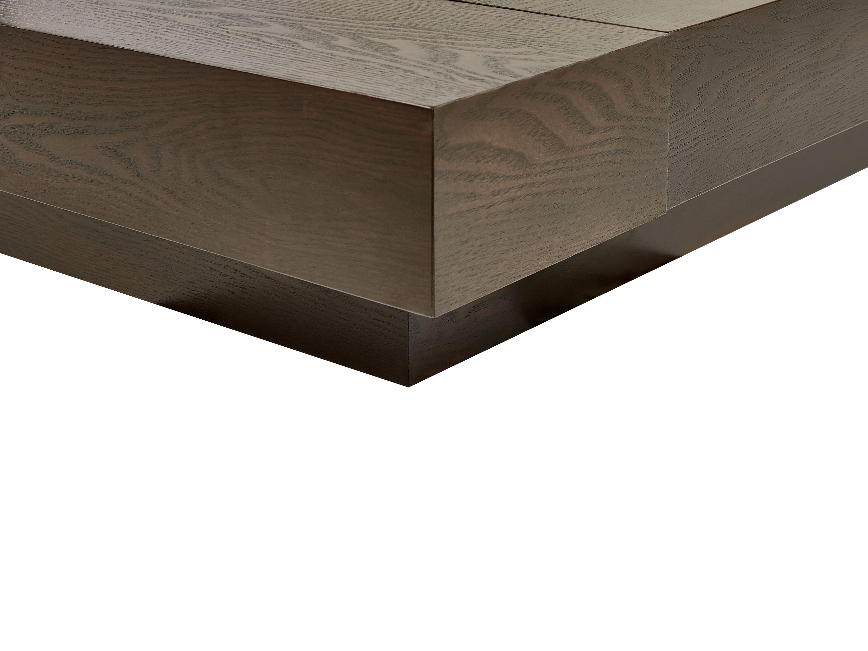 Bett mit LED Kunstleder ZEN 180 x 200 cm Dunkle Esche | Beliani.de