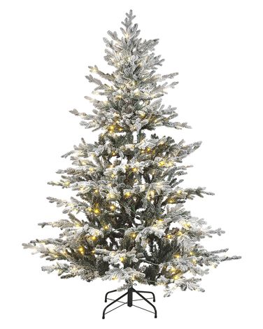 Joulukuusi luminen LED-valo BRISCO 180 cm Valkoinen | Beliani.fi
