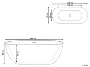 Fristående badkar CARRERA 1800 x 800 mm Vit | Beliani.se