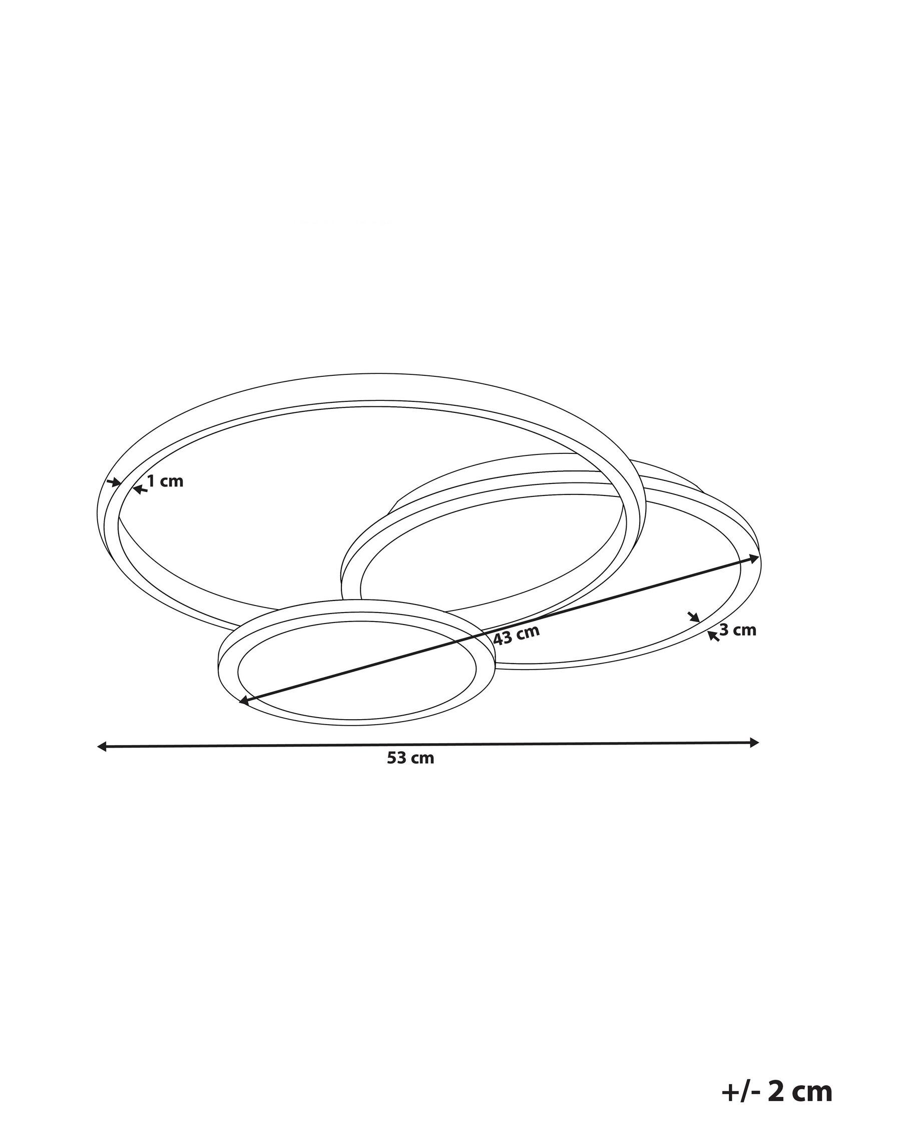 LED-taklampe ZAMI Metall Svart | Beliani.no