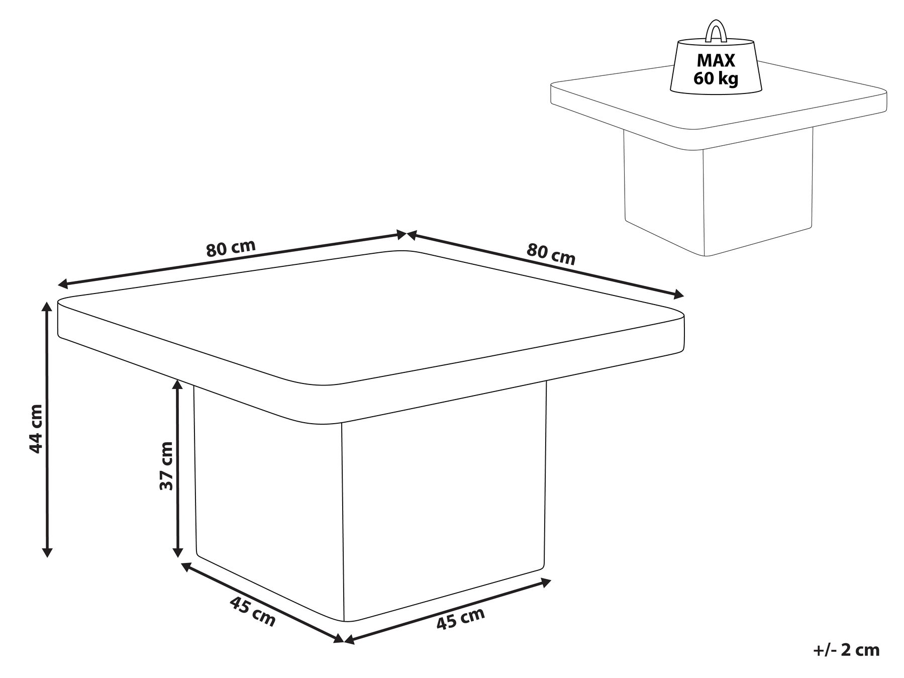 Couchtisch DUSON Travertinoptik | Beliani.de
