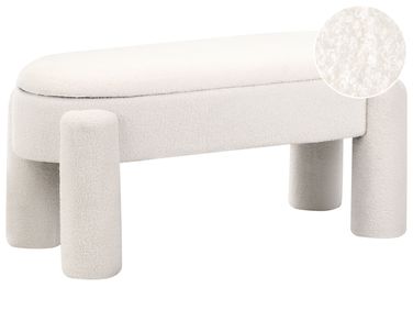 Upholstered Storage Bench OAKLEY Boucle Off-White | Beliani.de