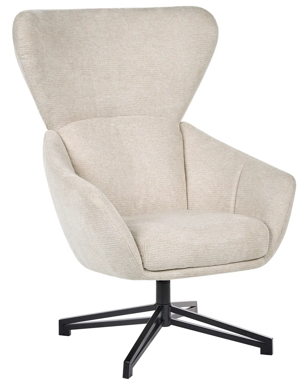 Draaifauteuil DALEN Stof Lichtbeige | Beliani.nl