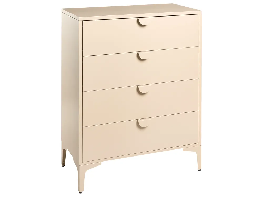 4 Drawer Chest ARDURA Metal Light Beige | Beliani.de