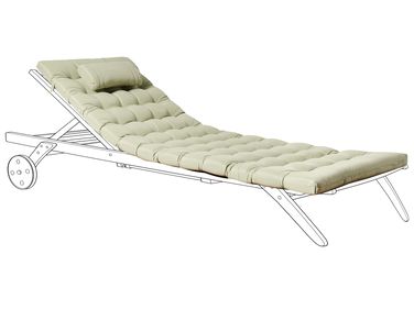 Hynde til liggestol CESANA PREMIUM 192 x 56 cm Lysegrøn | Beliani.dk