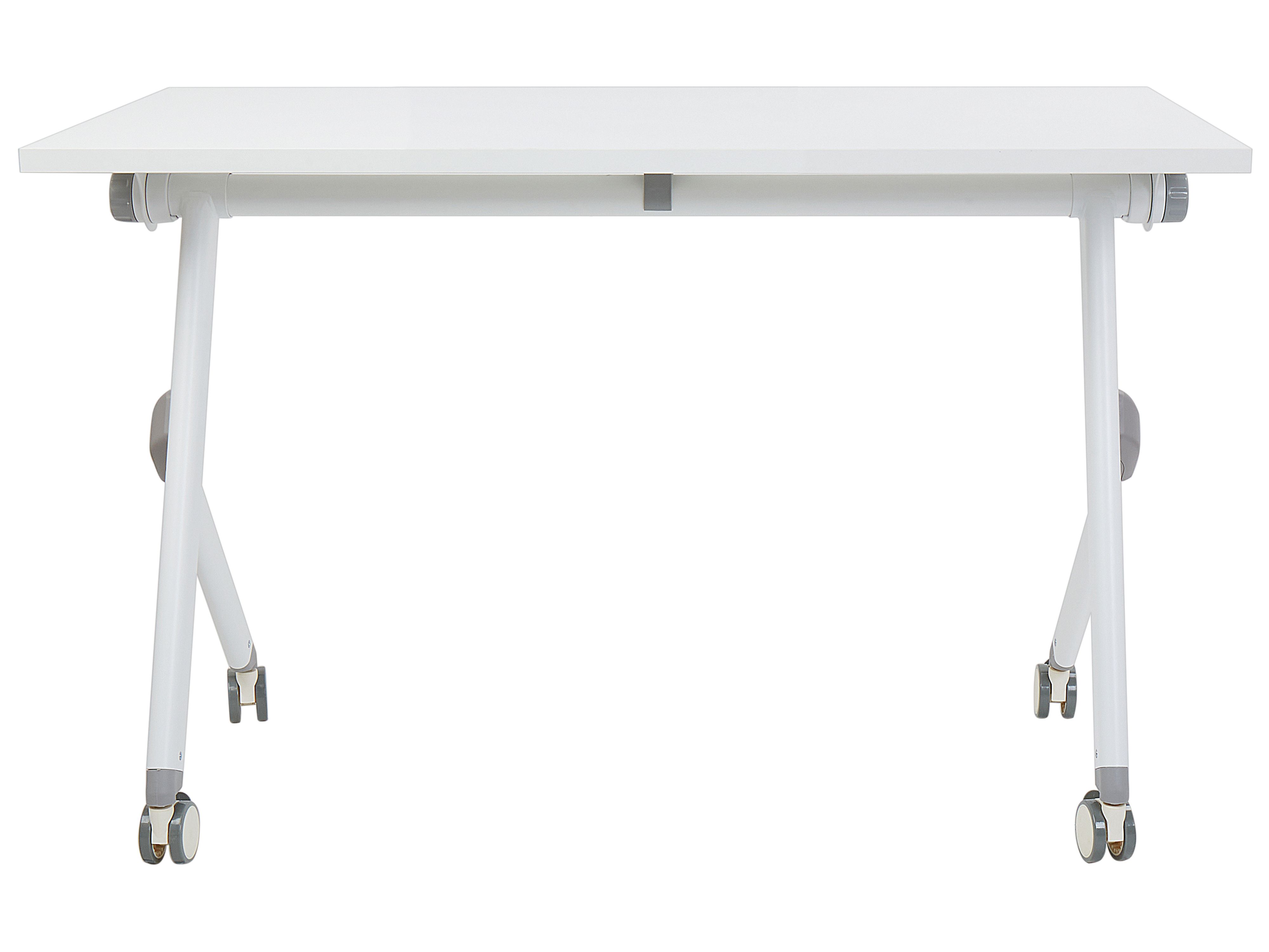 Scrivania pieghevole BENDI Bianco 120 cm 60 cm con ruote | Beliani.ch