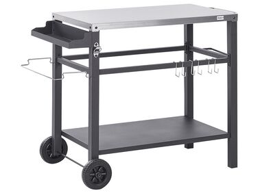 Outdoor-Servierwagen SPIAZZI Schwarz Metall | Beliani.de
