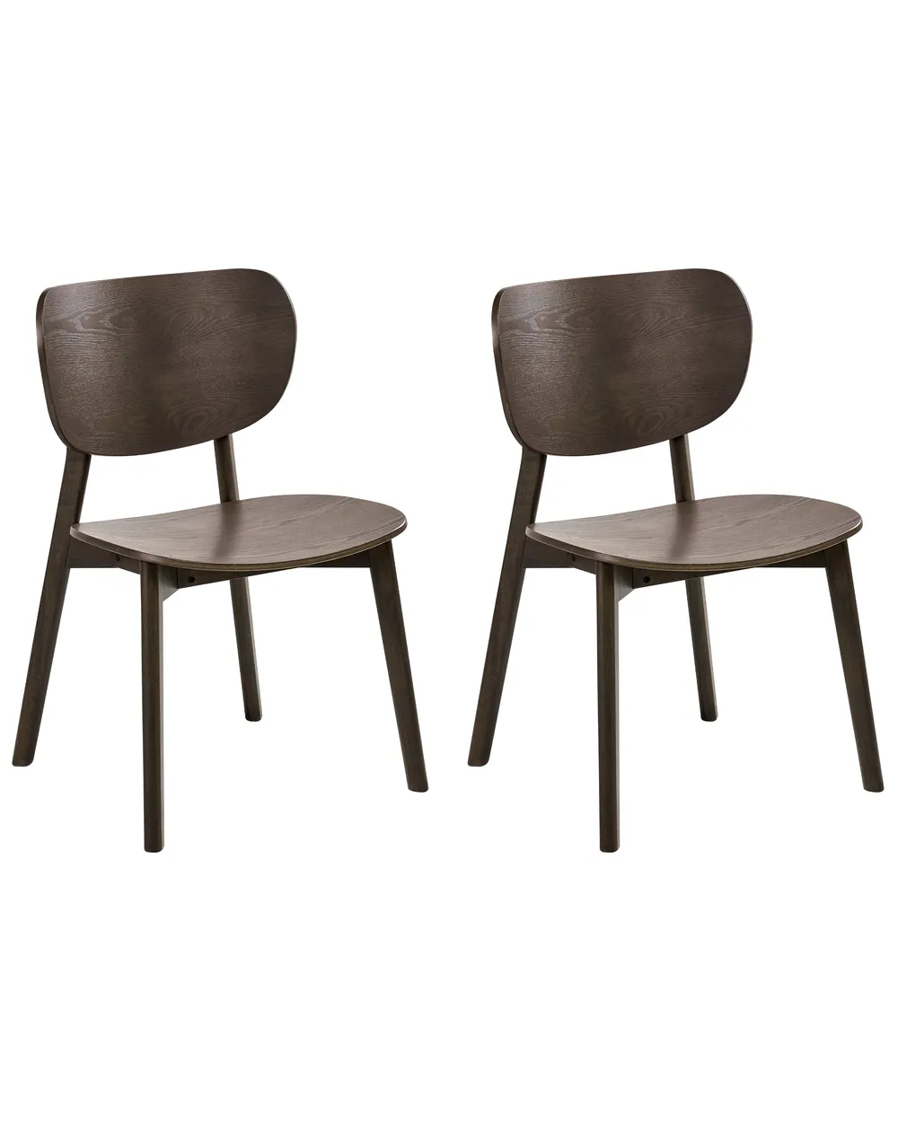 Set di 2 sedie da pranzo OVERLY Legno Frasino scuro | Beliani.ch