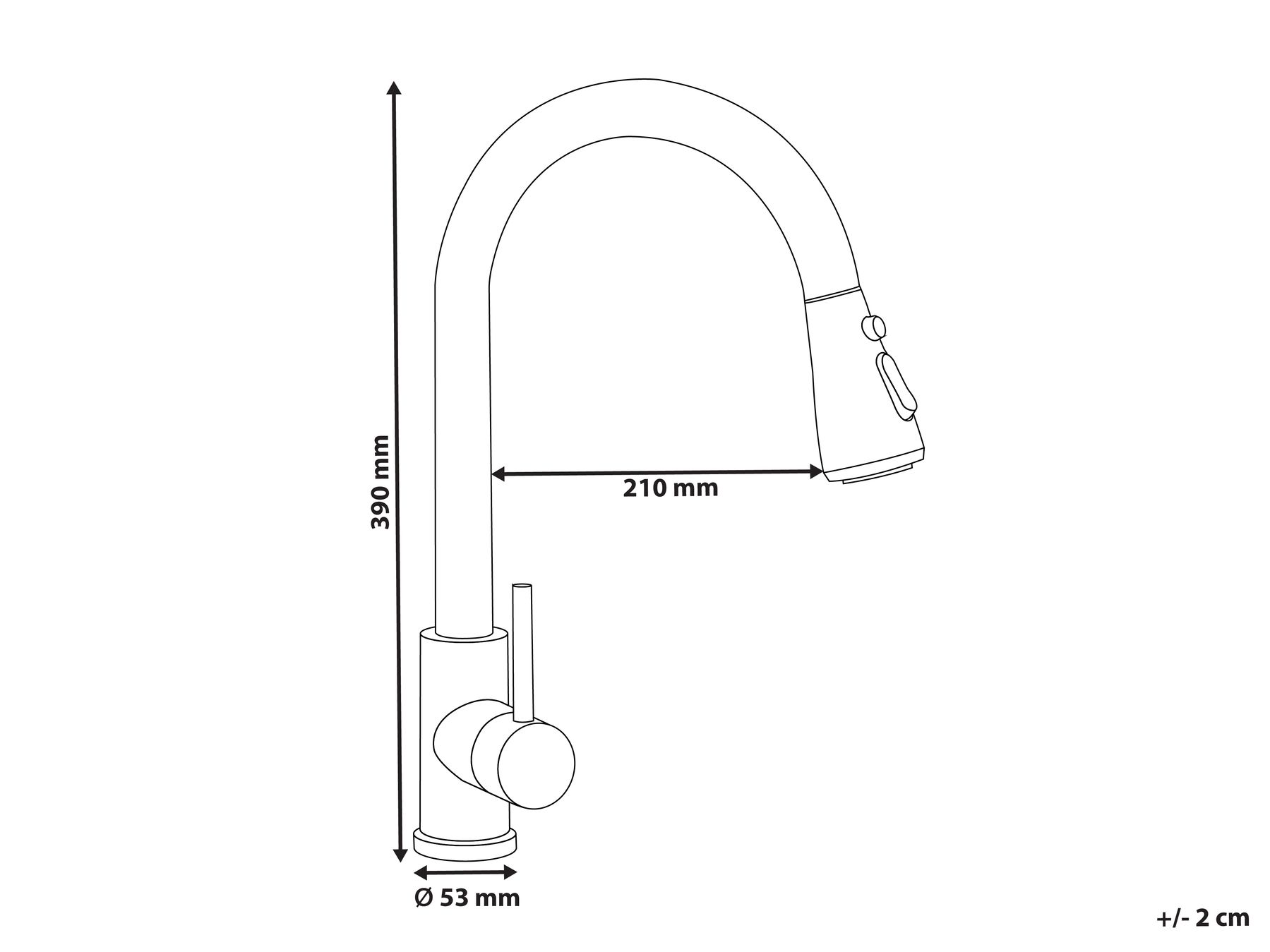 Kitchen Pull Out Tap PAIMUN Silver | Beliani.se