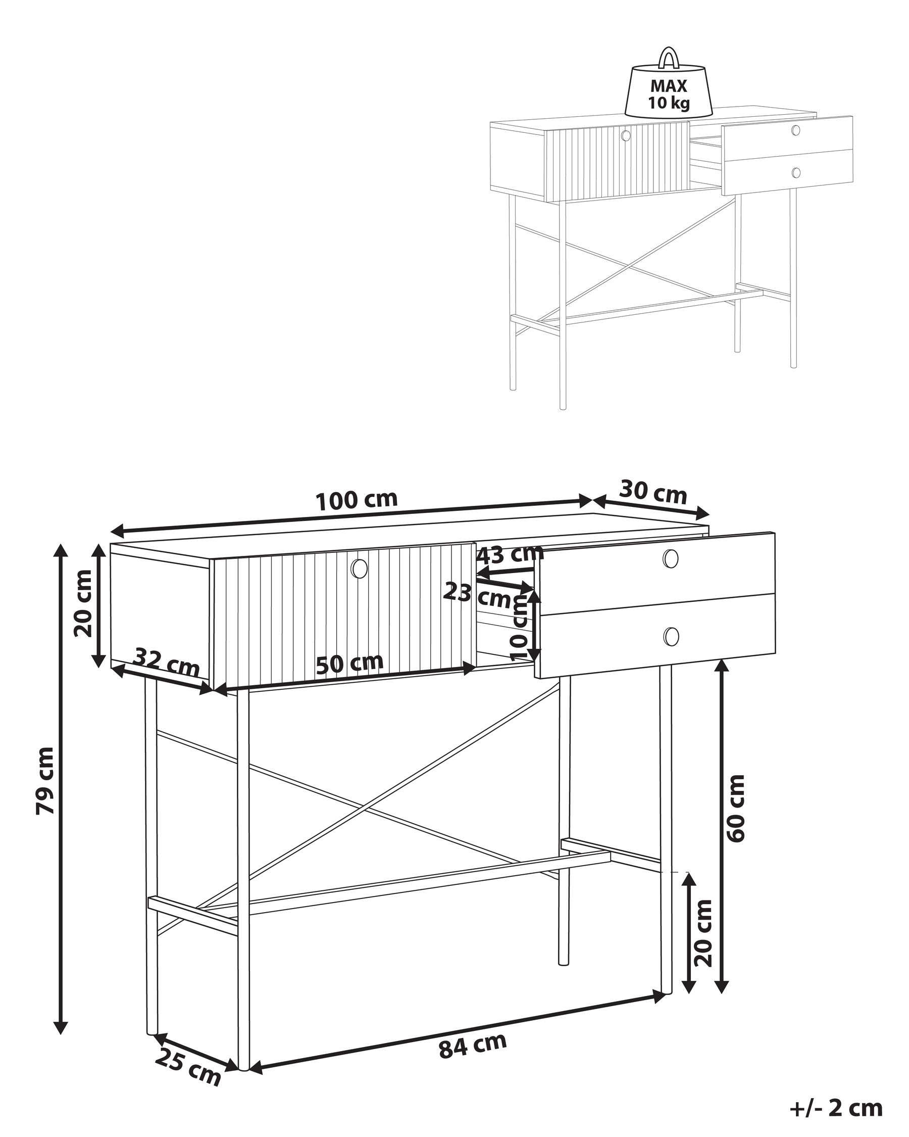 Konsolbord COVENTRY Sort | Beliani.dk