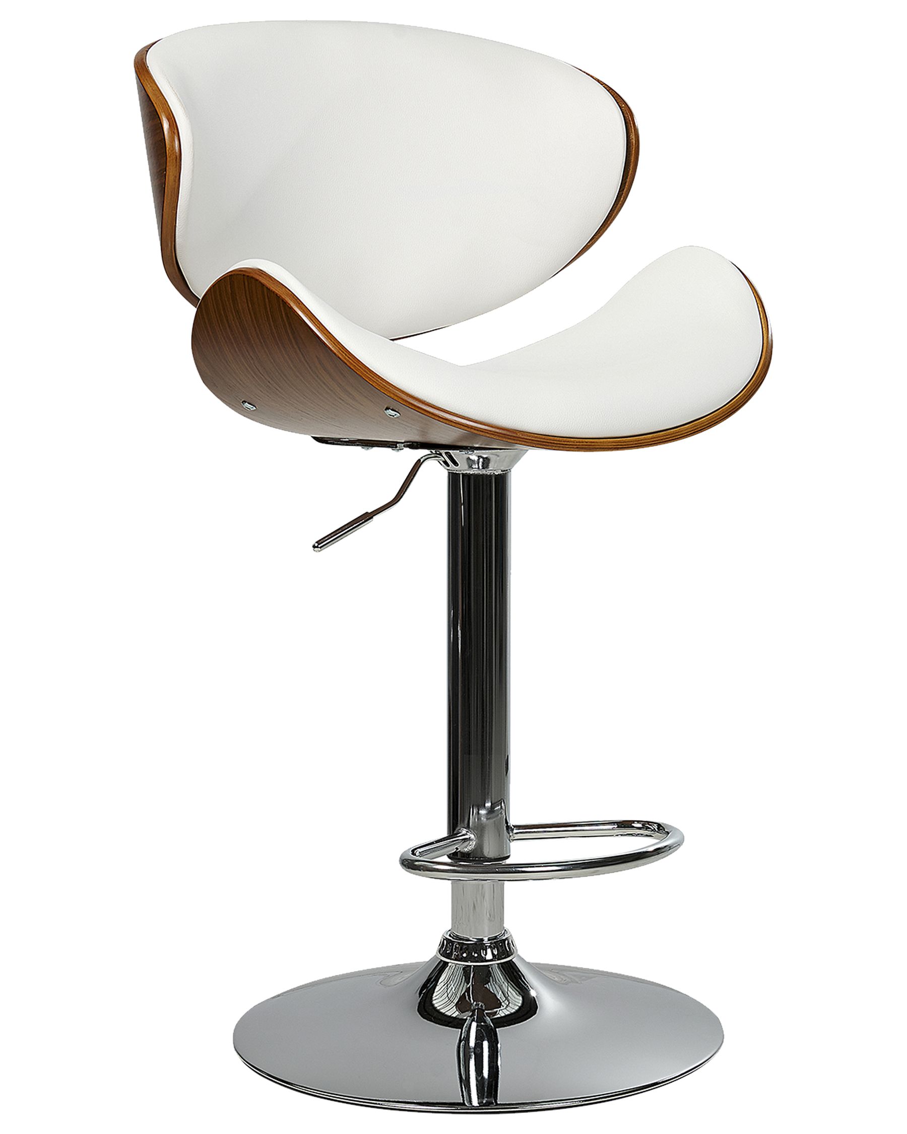 Set mit 2 Barstühlen ROTTERDAM Kunstleder drehbar Weiss | Beliani.ch