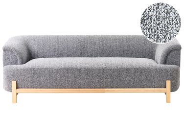 Sofa 3 Seater ALNOR Fabric Dark Grey | Beliani.be
