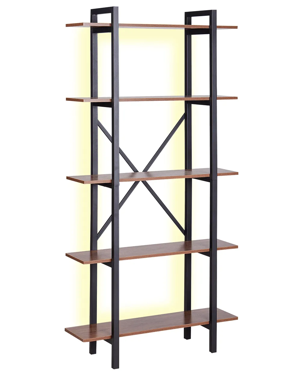 Regal mit 5 Ebenen DARBY 180 cm Dunkelbraun | Beliani.de