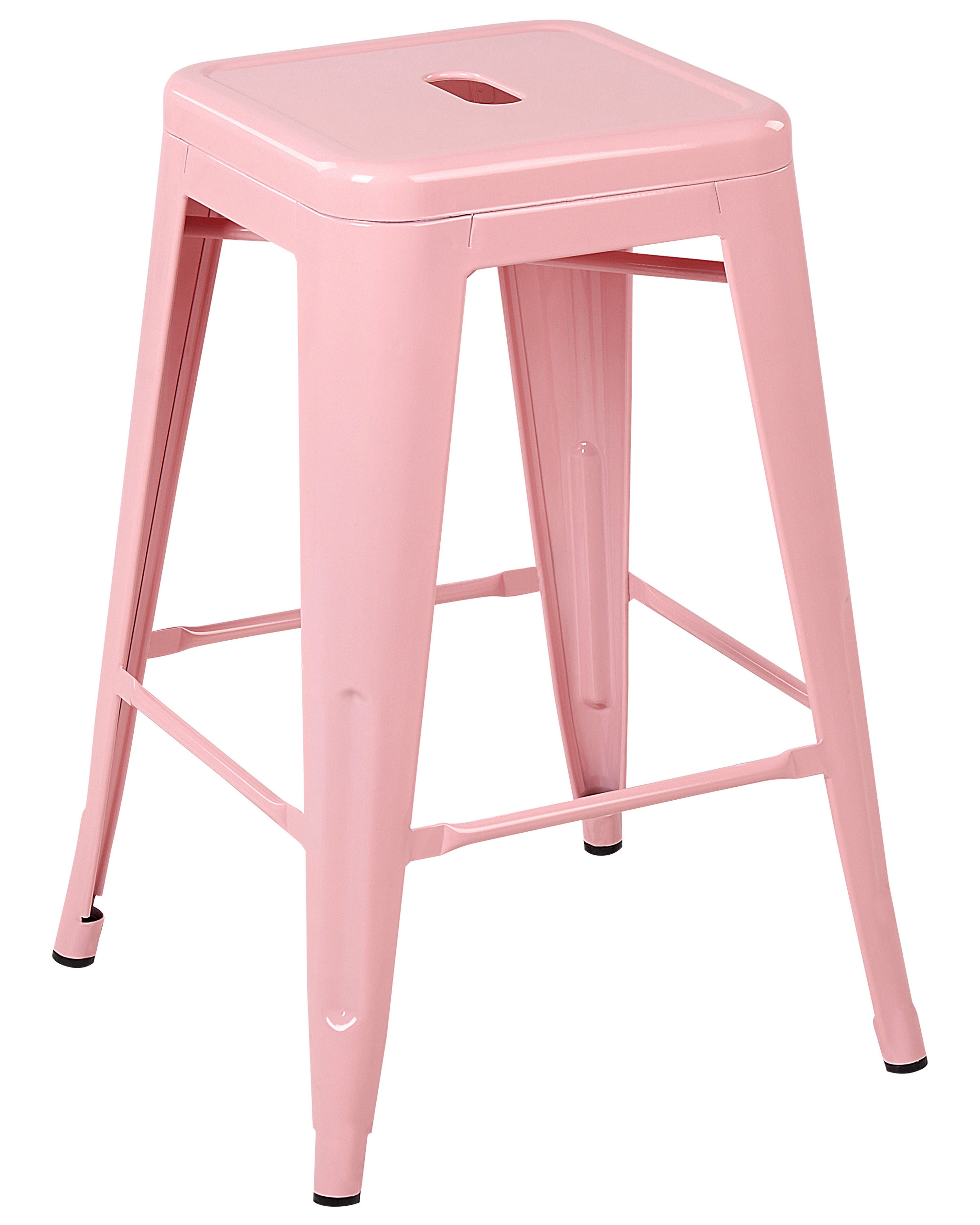 Set mit 2 Barhockern CABRILLO Metall Rosa | Beliani.de