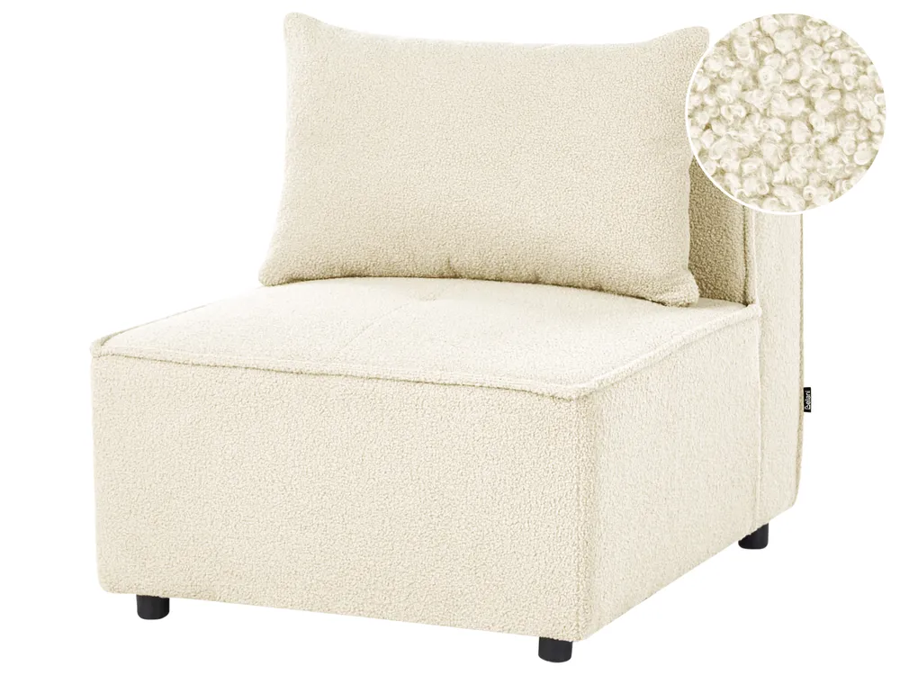 Module fauteuil AXEBO Bouclé Blanc cassé | Beliani.ch