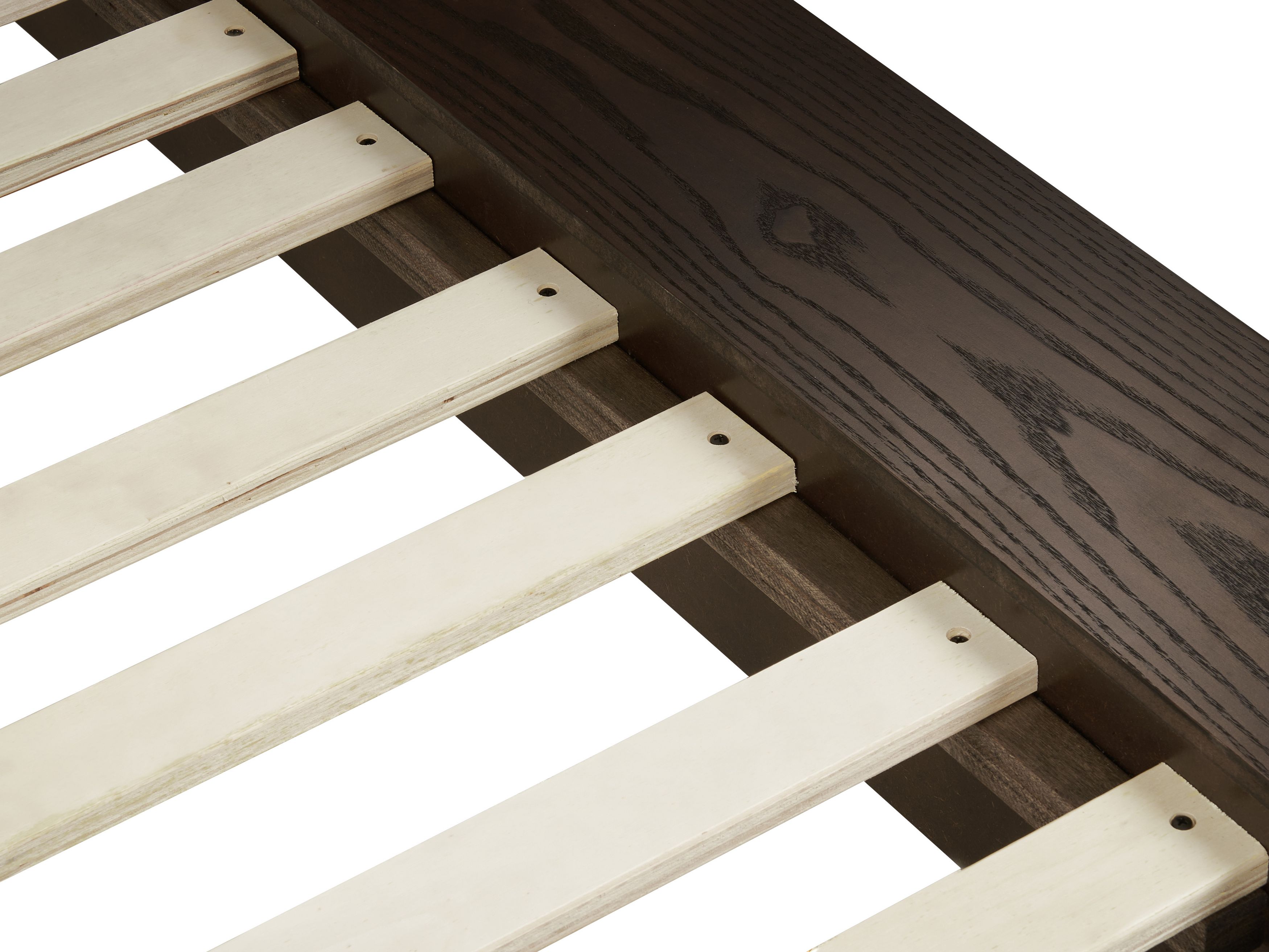 Bett mit LED Bouclé ZEN 160 x 200 cm LED Dunkle Esche | Beliani.de