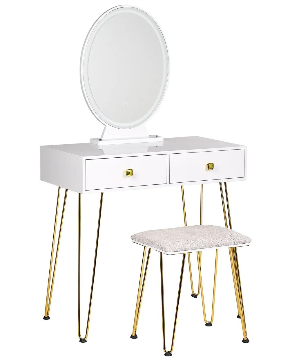 Makeup Bord ROSEY LED Hvid | Beliani.dk