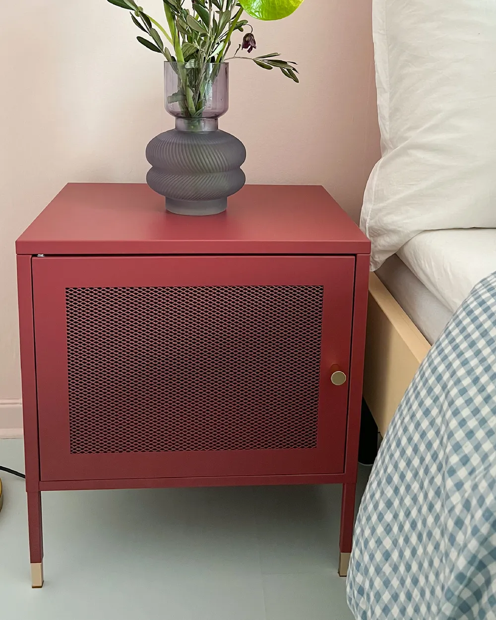 metal bedside table