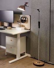 LED Stehlampe ANDROMEDA mit Dimmer Metall Kupfer | Beliani.de