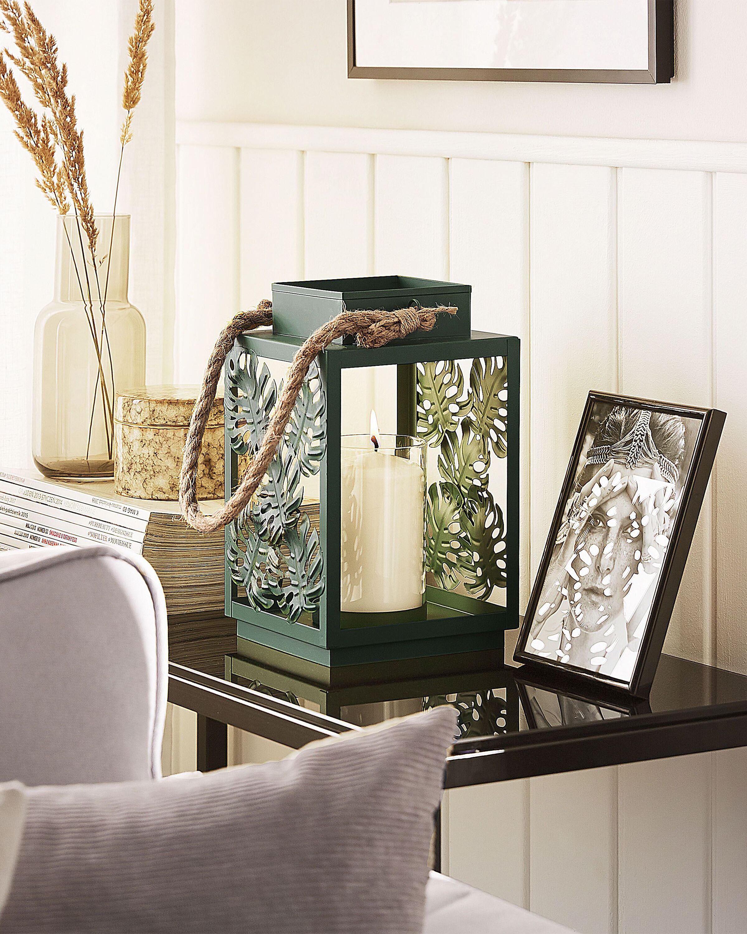 Felinar UNIMAK Metal 25 cm Verde | Beliani.ro