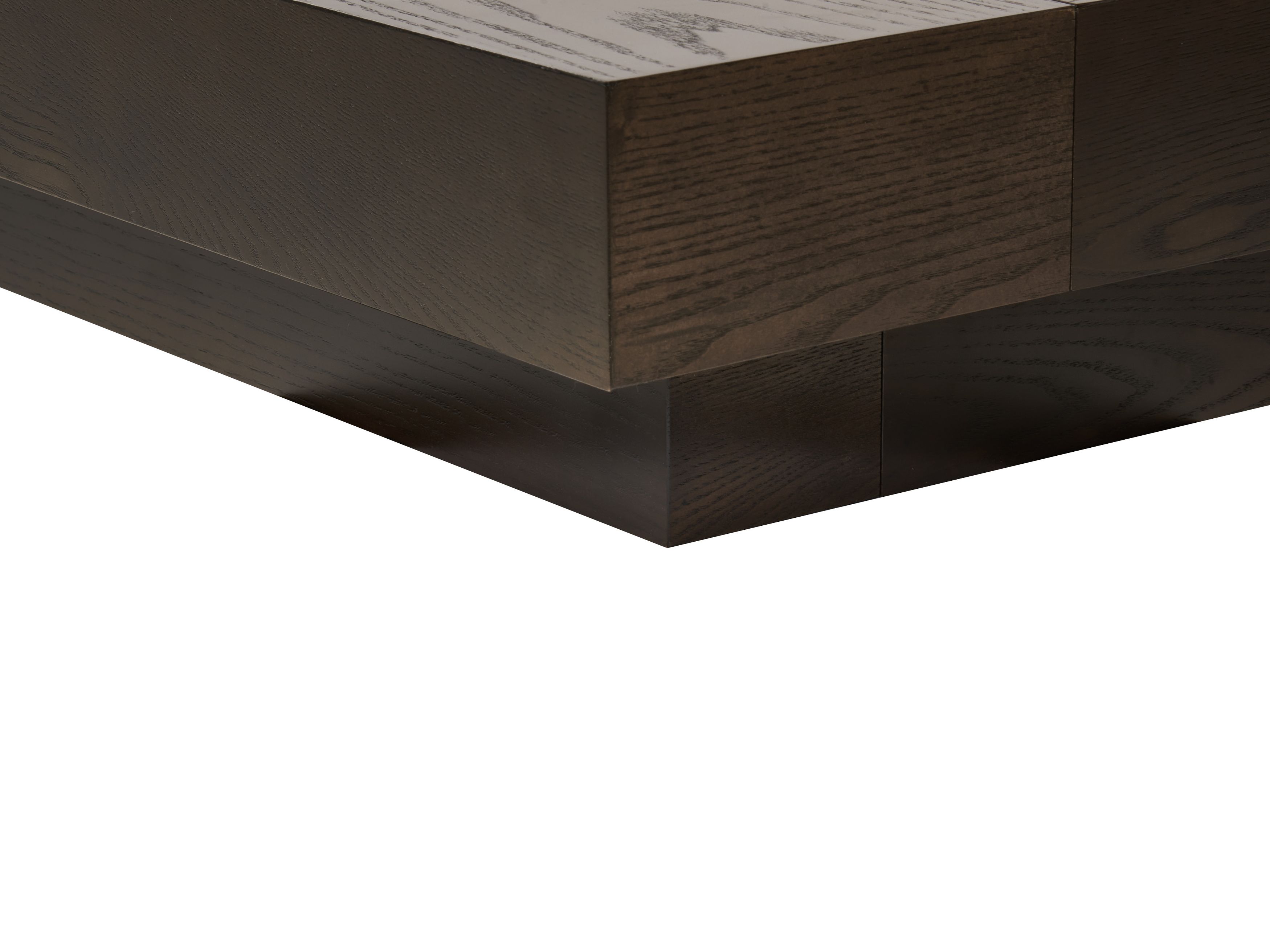 Bett mit LED Bouclé ZEN 160 x 200 cm LED Dunkle Esche | Beliani.de