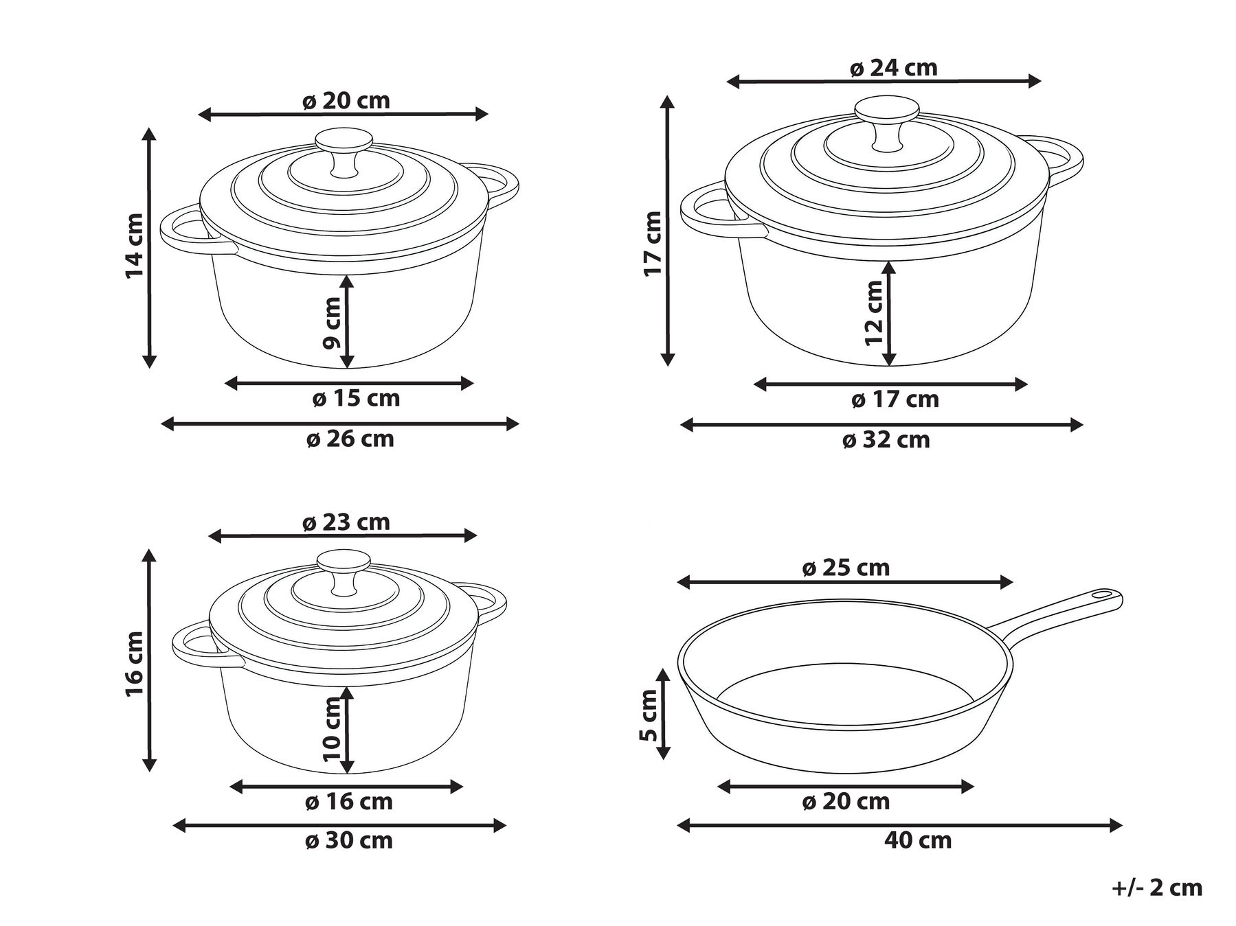 7 Piece Cast Iron Set CASTORA Blue | Beliani.nl