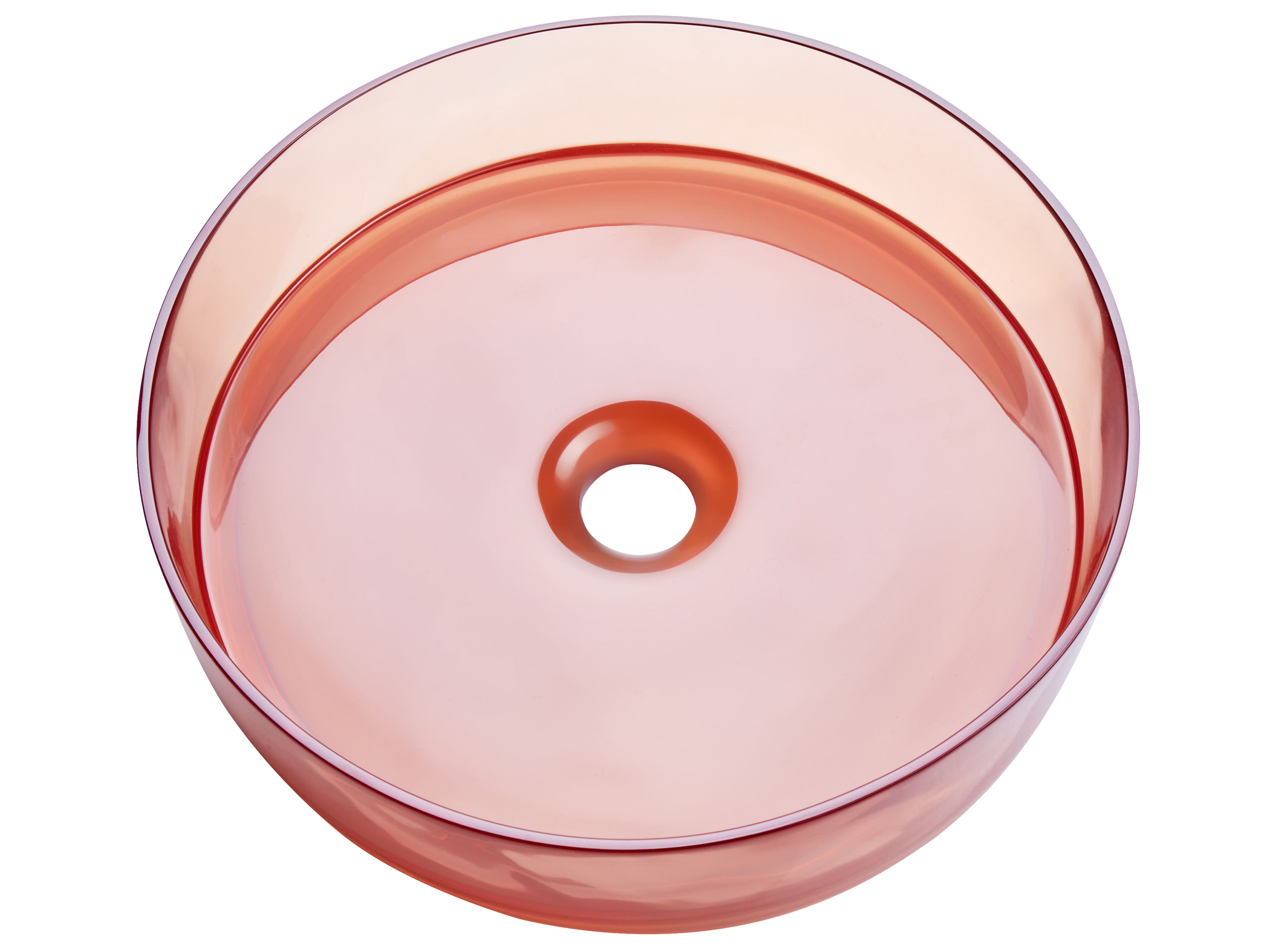 Aufsatzwaschbecken TOLOSA ⌀ 36 cm Mineralwerkstoff Hellrot | Beliani.ch