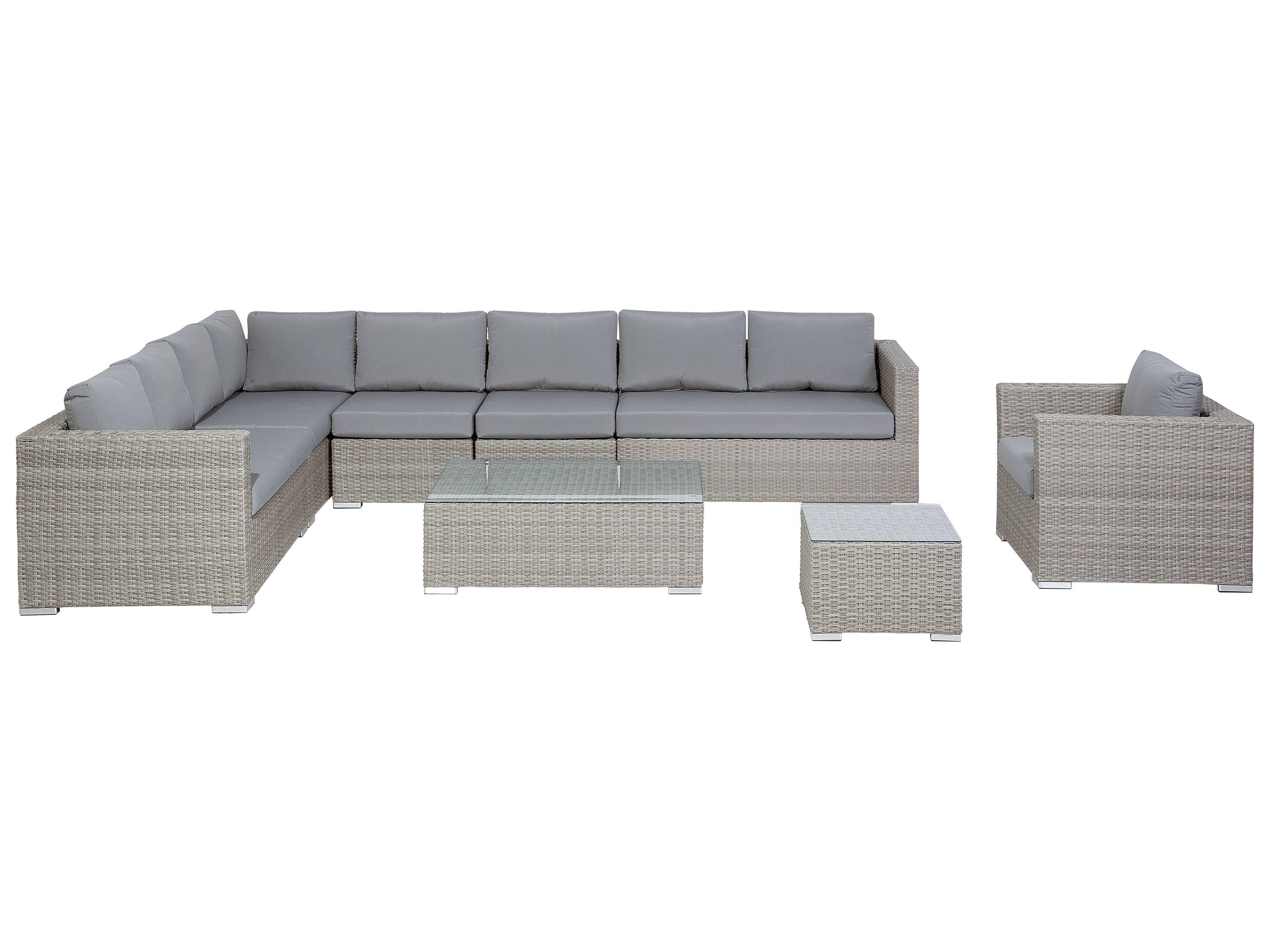 Set lounge pentru grădină cu 8 locuri XXL Dreapta Modular Ratan ...
