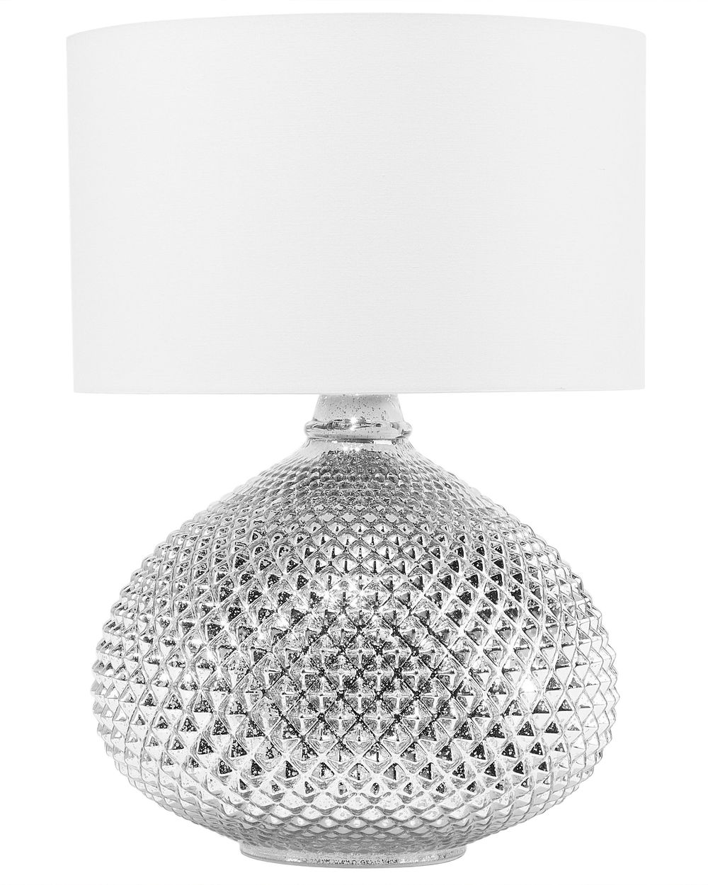 Tischlampe Metall Silber