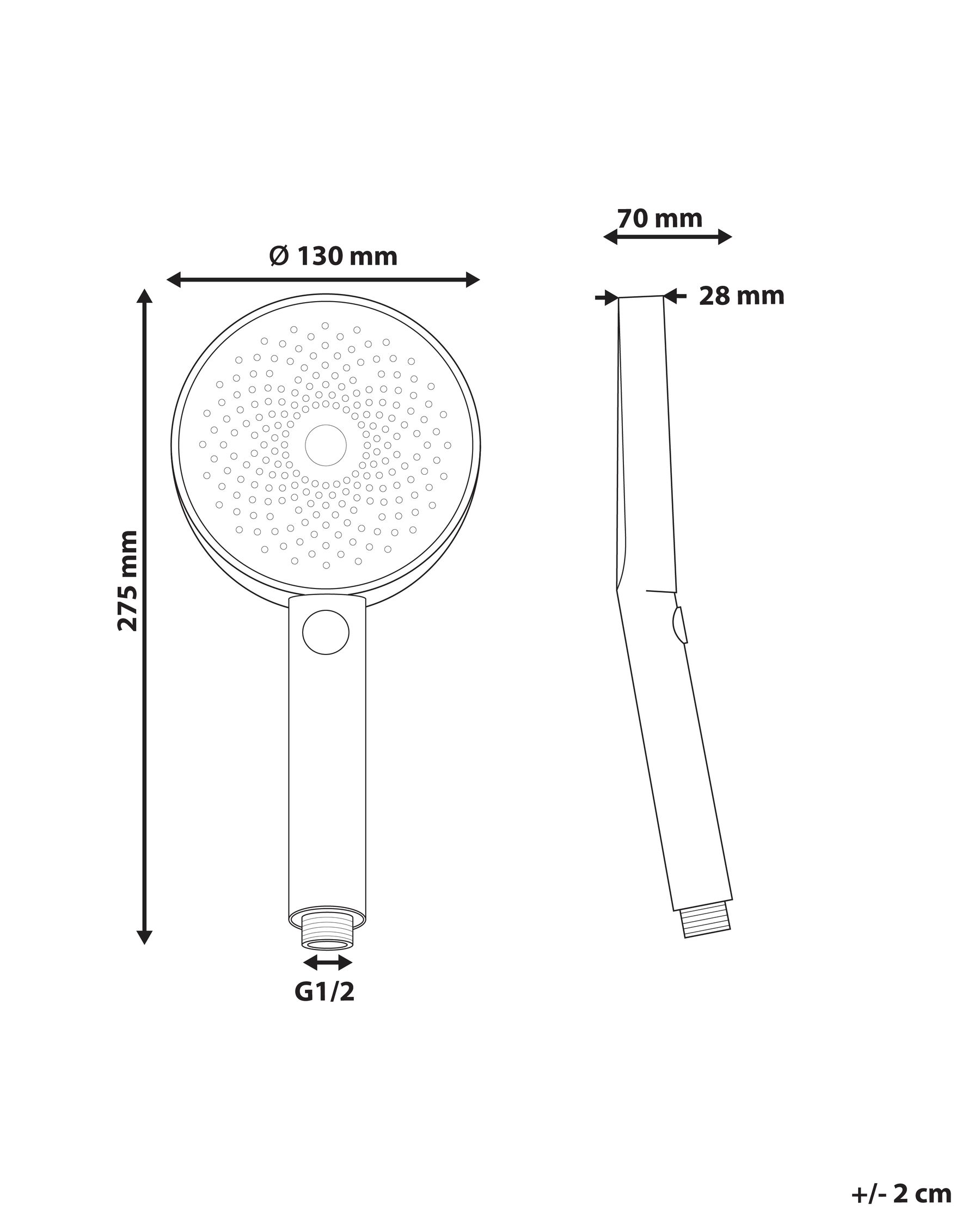 Shower Head and Hose Kit UYUCA 4-function Gold | Beliani.ro