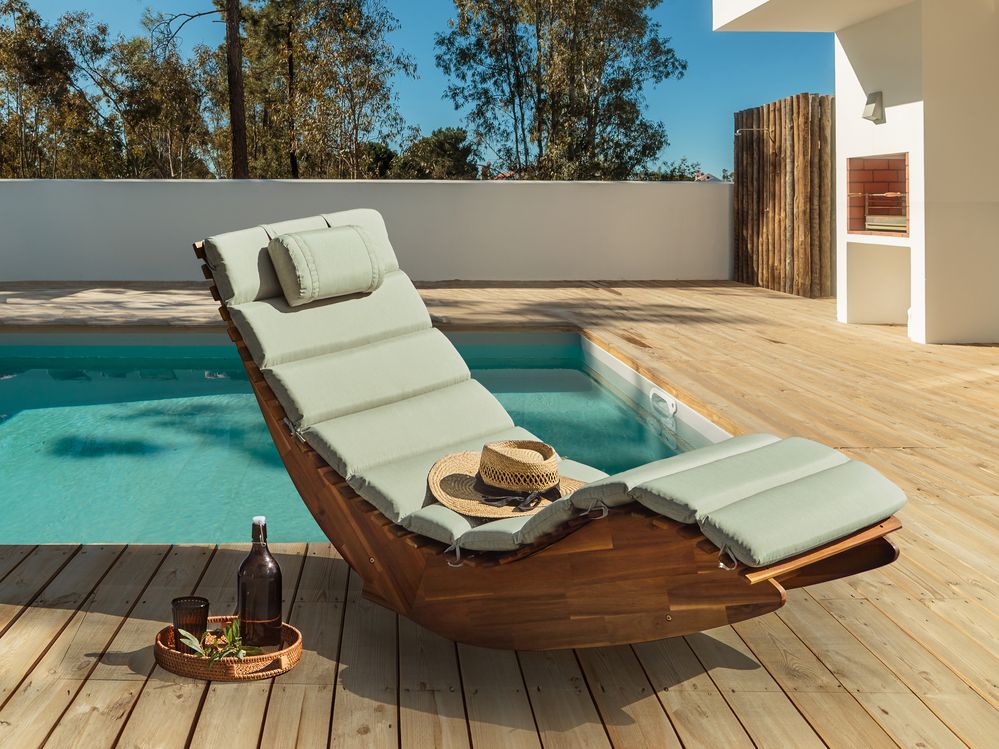 Garten Ecksofa mit Tisch 4-Sitzer OLIVERI rechtsseitig Polyrattan Beige ...