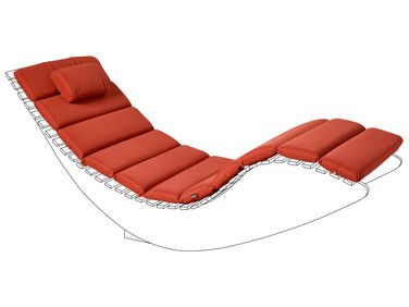 Hynde til liggestol BRESCIA PREMIUM 180 x 60 cm Rød | Beliani.dk