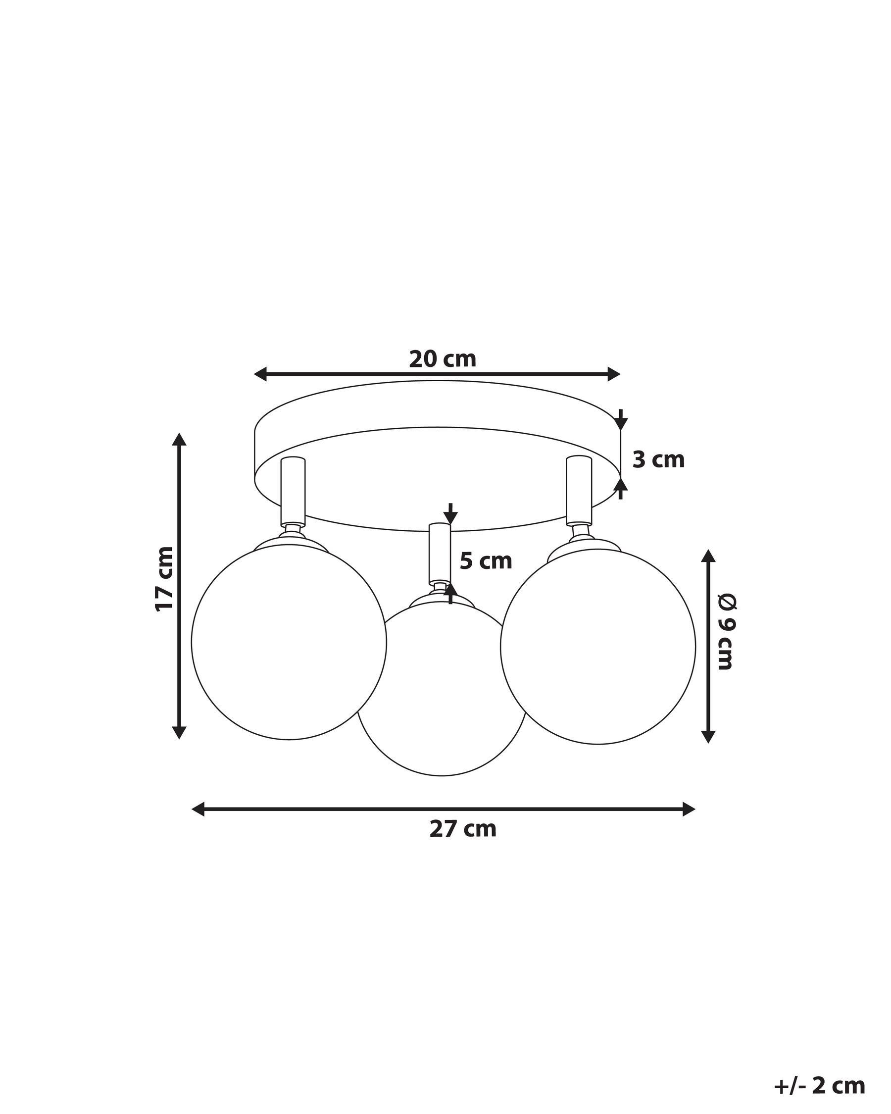 Taklampe MAVILLA Glass Messing | Beliani.no