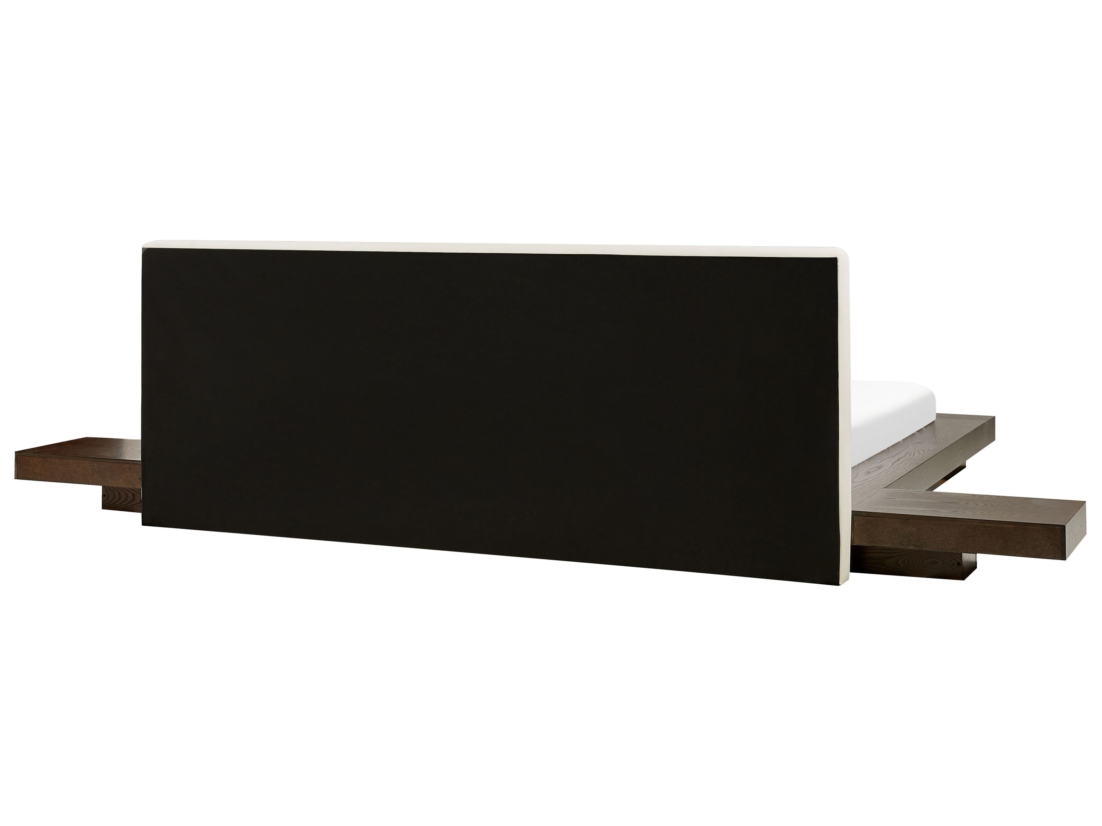 Bett mit LED Kunstleder ZEN 180 x 200 cm Dunkle Esche | Beliani.de