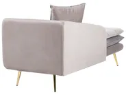 Rechtsseitige Chaiselongue GONESSE Samtstoff Taupe | Beliani.ch