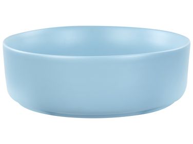 Aufsatzwaschbecken Keramik blau rund ⌀ 37 cm GUDAR | Beliani.ch
