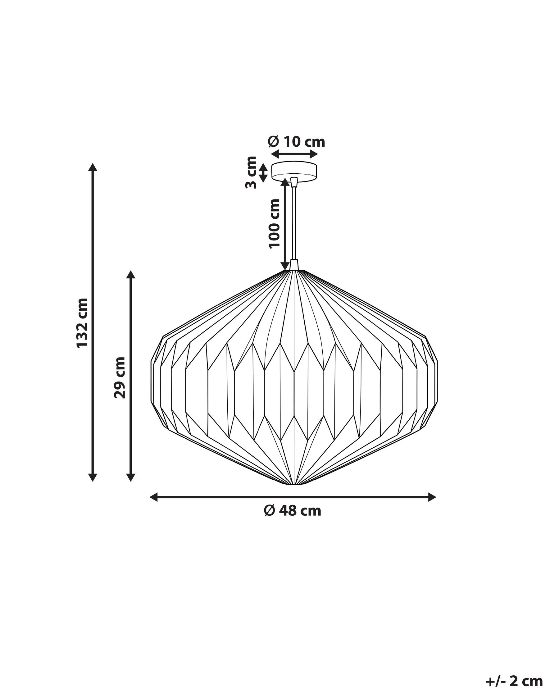 Hanglamp VISMAN Katoen Beige | Beliani.be