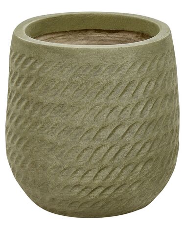 Plant Pot LIVADIA 19 cm Olive Green | Beliani.dk