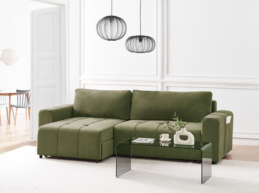 Sofa 3-Sitzer TROSA Stoff Grün | Beliani.ch
