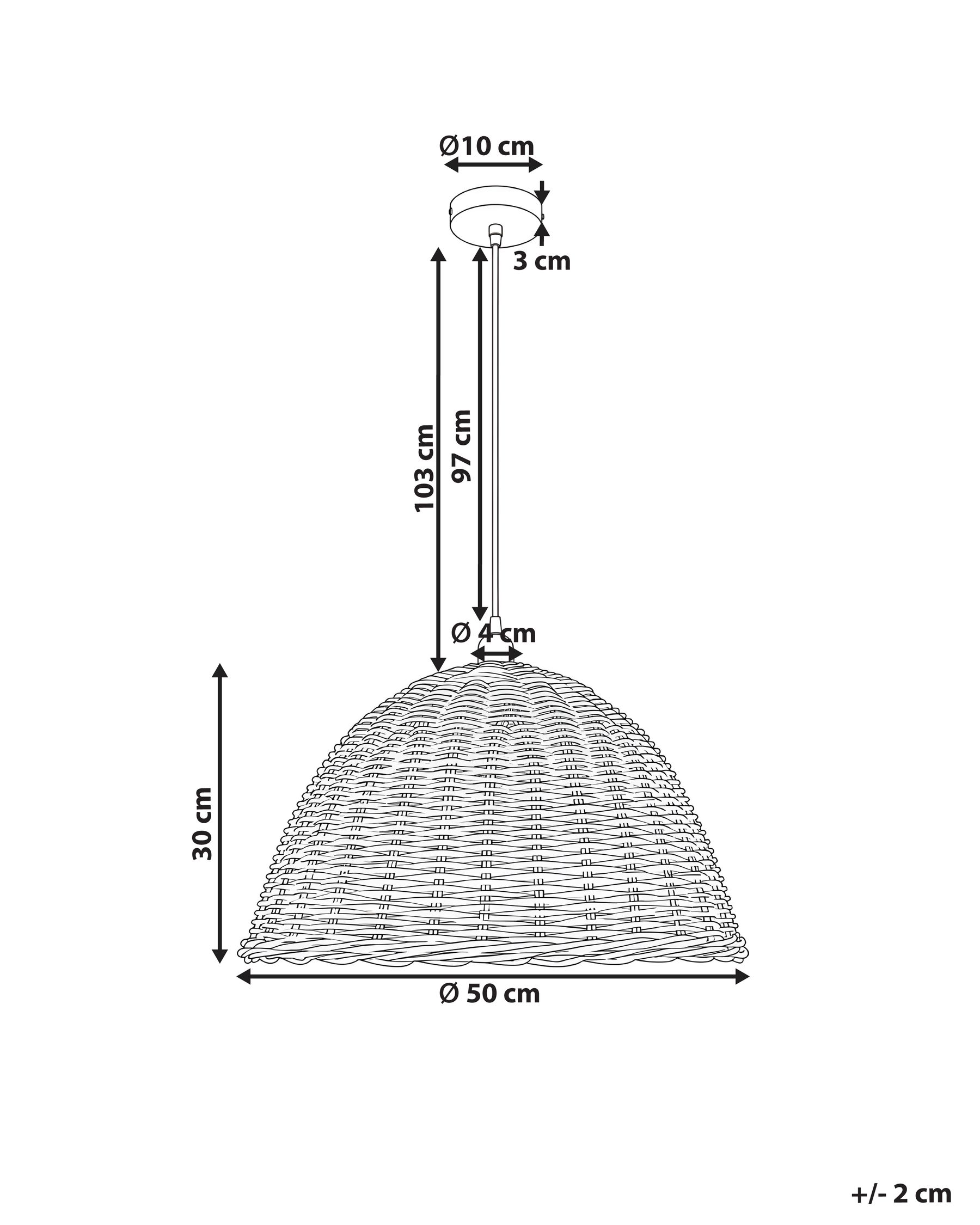 Pendant Lamp BENGO Rattan Natural | Beliani.se