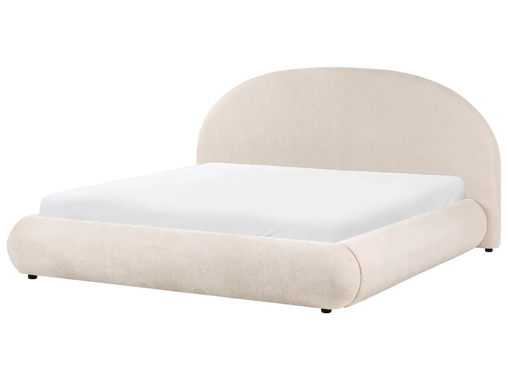 Seng med opbevaring GRASSE 180 x 200 cm Lys Beige | Beliani.dk