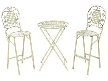 Set bar pentru grădină Pliabil BIVIO Metal Verde deschis | Beliani.ro