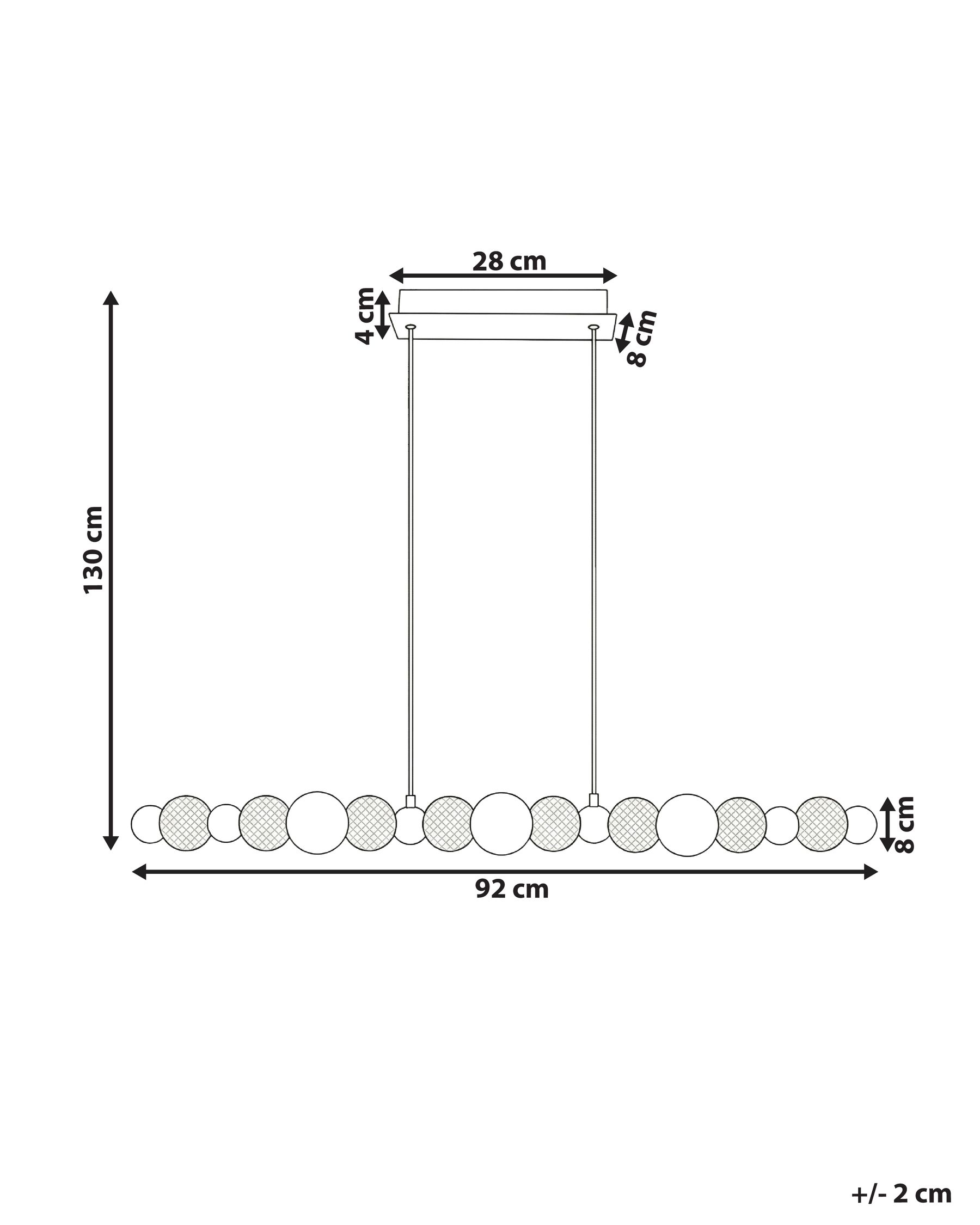 LED Pendant Lamp SORA Glass Gold | Beliani.de